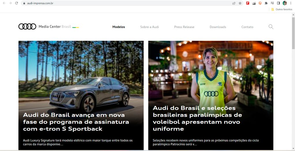 Audi do Brasil apresenta novo site de imprensa - CidadeMarketing