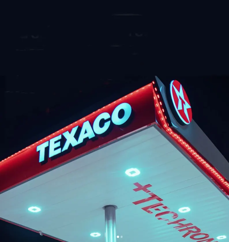 Logotipo Do Posto De Gasolina Texaco